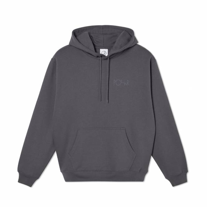 Polar Skateboards Stroke Logo Hood - Graphite - SKATE CLOTHING from ...